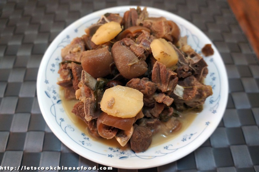 Chinese Recipe : Braised Mutton in Preserved Tofu (食譜 : 乳香羊腩煲)