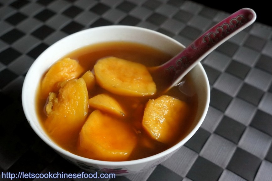 Chinese Dessert Recipe : Sweet Potato Soup (中式甜品 : 蕃薯糖水)
