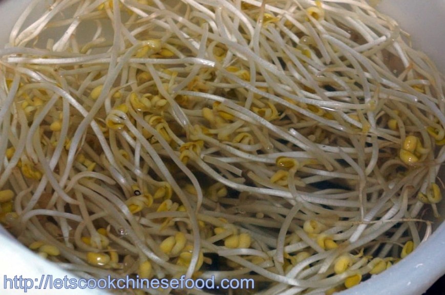 Chinese Recipe : Stir-fried Soy bean sprouts with minced pork ( 中菜食譜 ...