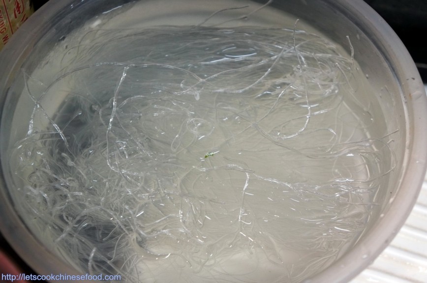 Chinese Recipe: Stewed Fuzzy Melon with Asparagus Bean ( 中菜食譜：節瓜煮粉絲蝦米 ) | .